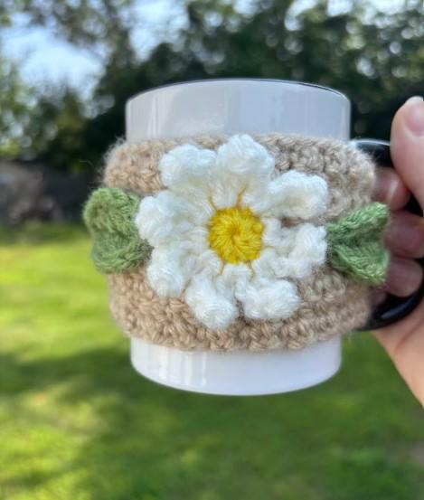 Daisy Mug Cozy Crochet Pattern - Etsy