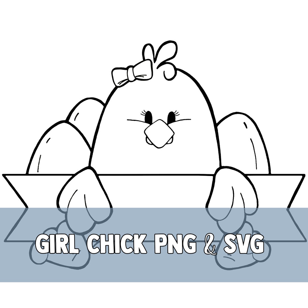 Baby Chick (girl) SVG & PNG - Etsy