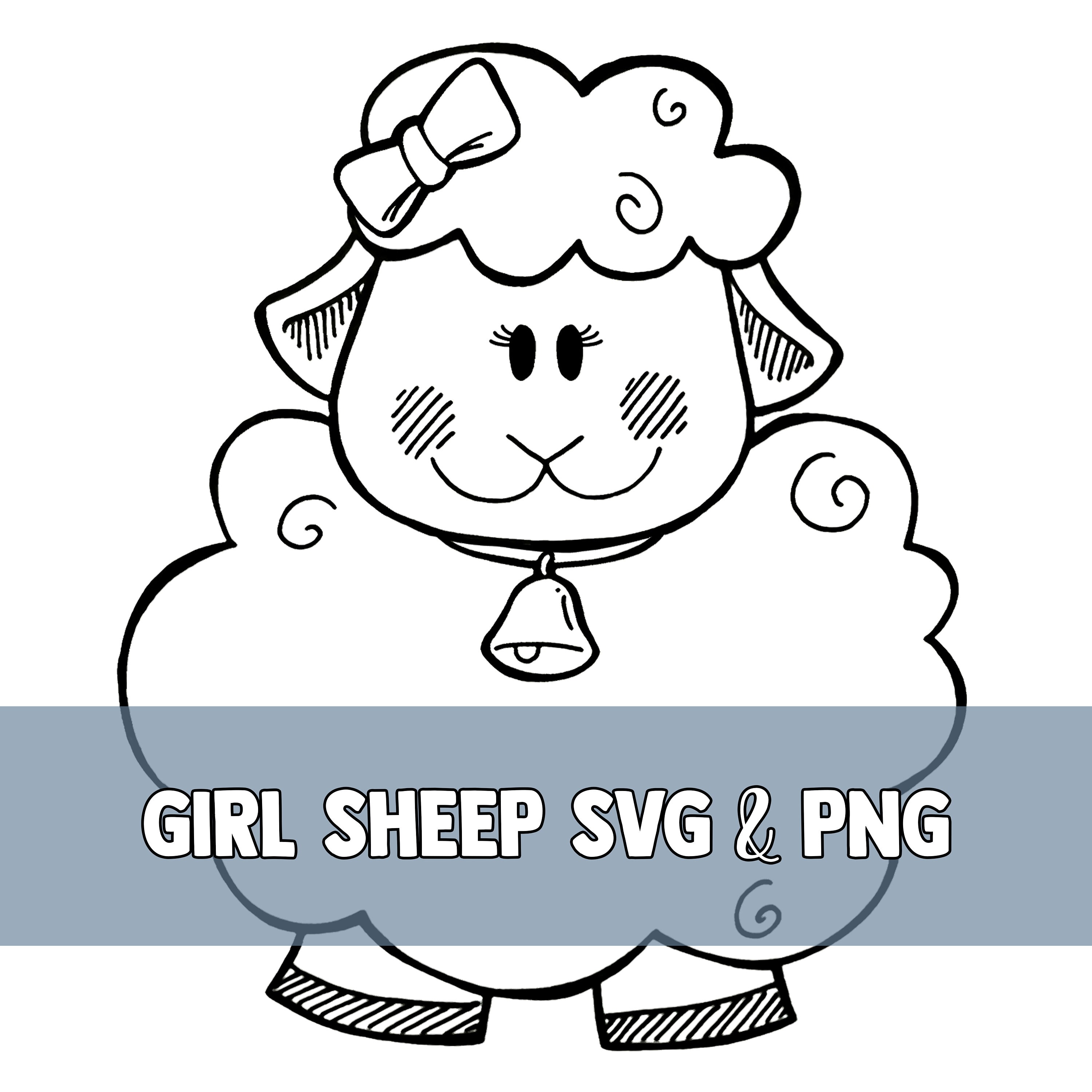 Sheep (girl) SVG & PNG - Etsy