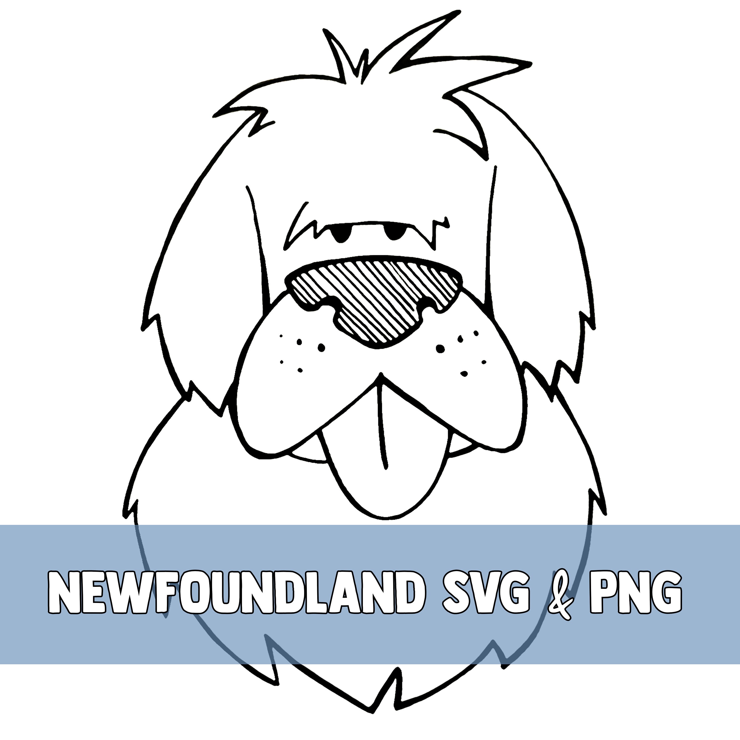 Newfoundland (newfie) Dog SVG & PNG - Etsy