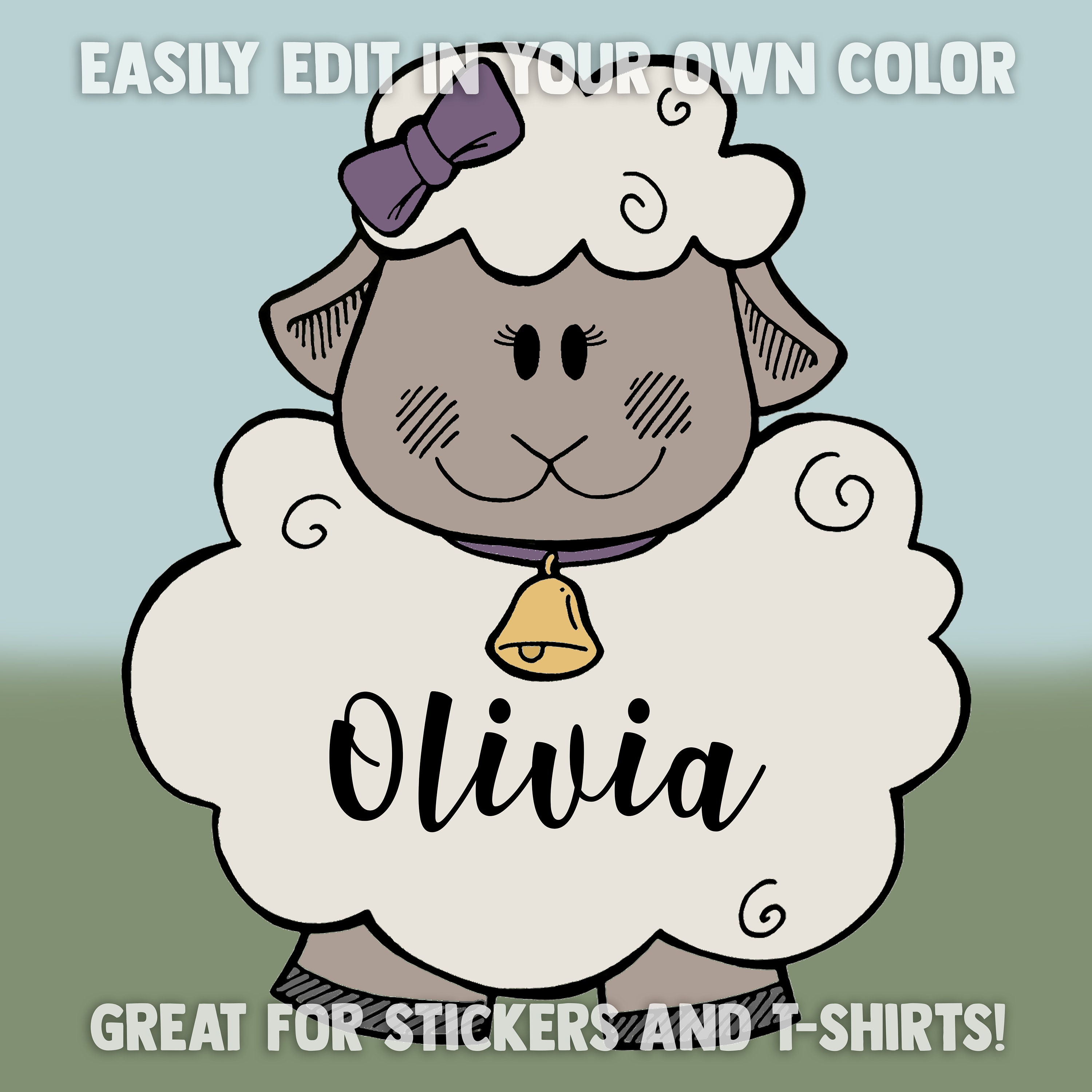 Sheep girl SVG & PNG - Etsy