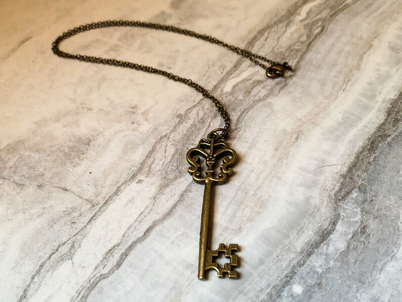 Skeleton Key Necklace for Dark Academia Aesthetic Vintage Key - Etsy