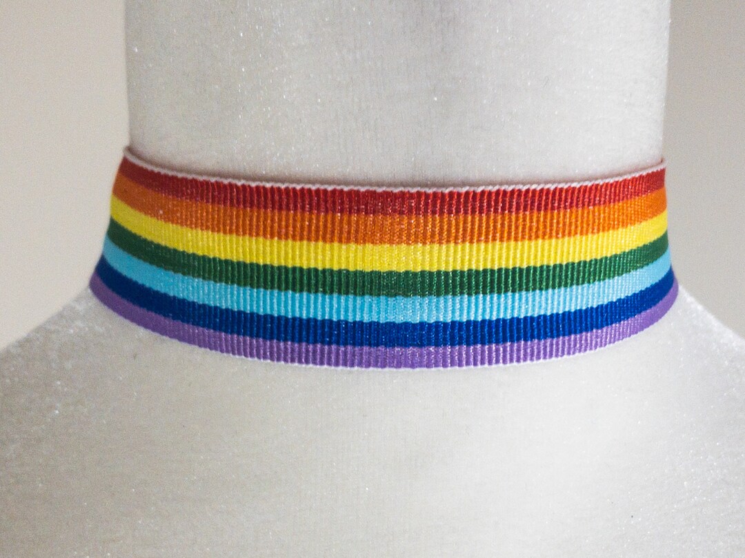 Gay Pride Choker, Pride Choker, Rainbow Choker, Lesbian Choker, Gay ...
