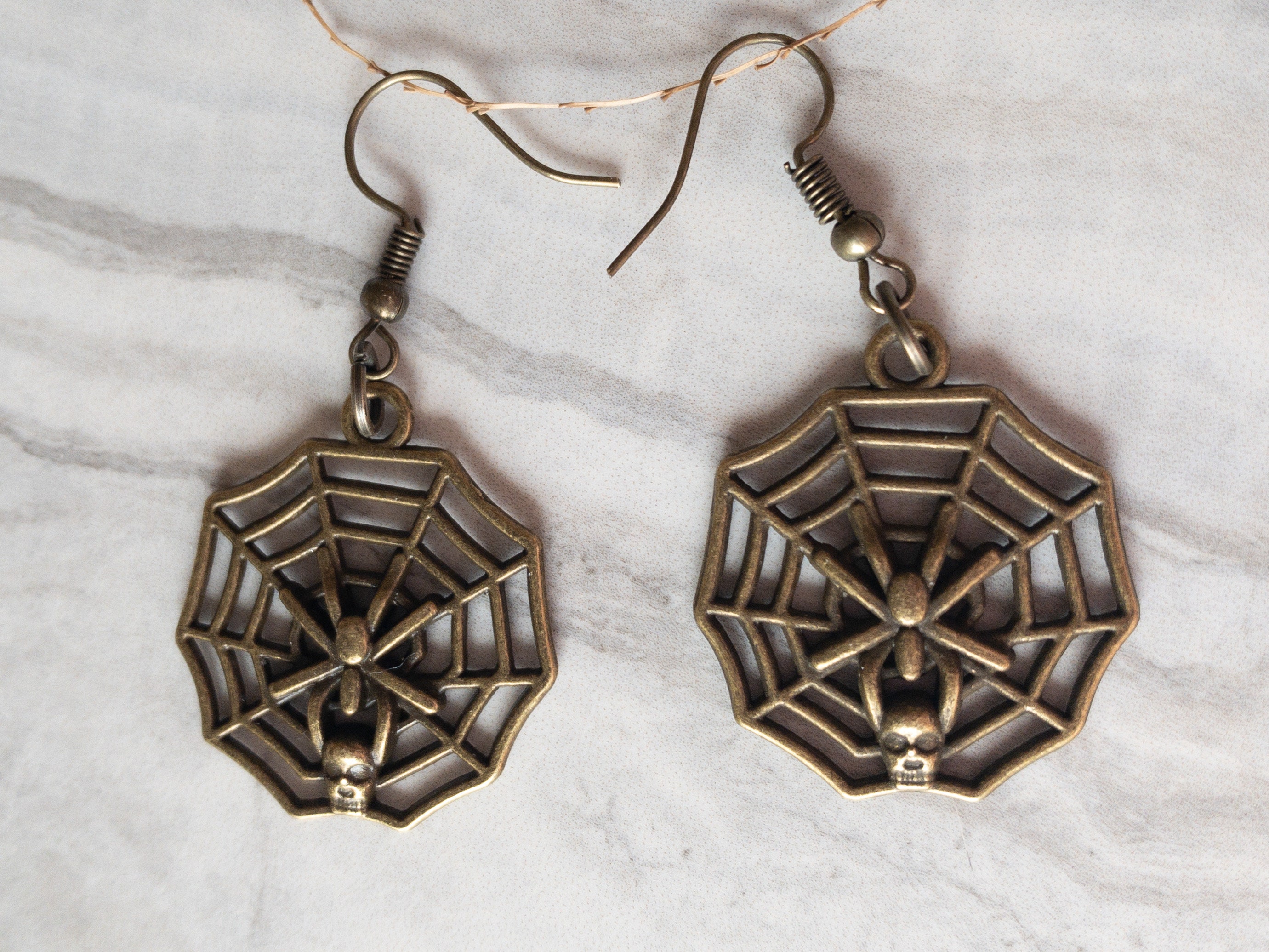 Spider Web Earrings Spider Web Jewelry Spider Earrings | Etsy