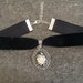 Gothic White Rose Choker, White Rose Necklace, Black Velvet Choker ...