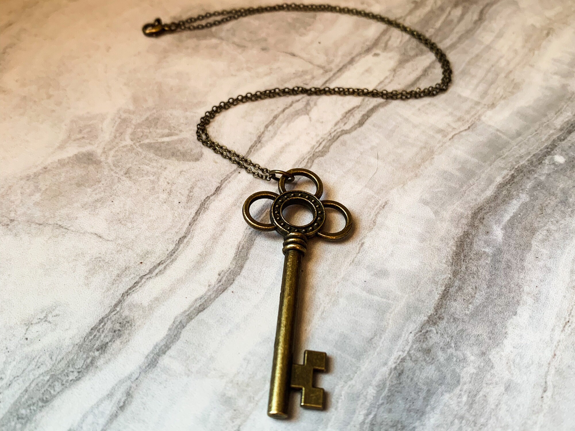 Skeleton Key Necklace for Dark Academia Aesthetic Vintage Key - Etsy