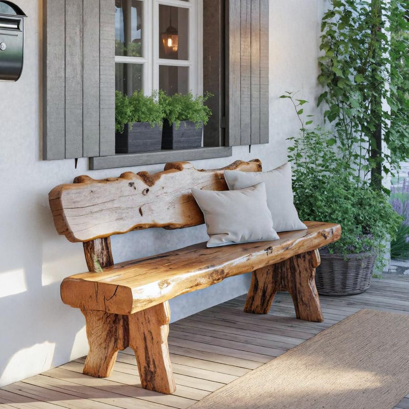 Live Edge Bench - Etsy