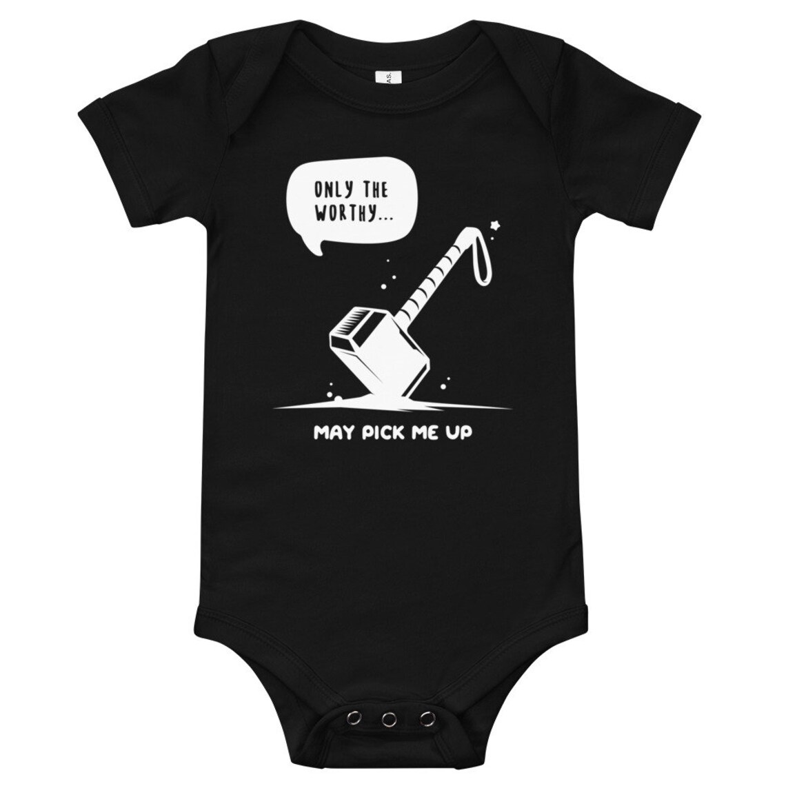 Only the Worthy May Pick Me up Baby Onesie, Thor's Hammer Mjölnir Baby ...