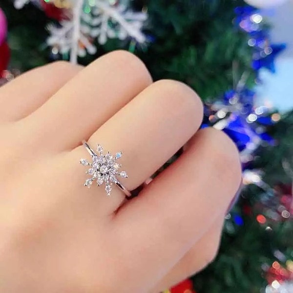 Snowflake Ring - Etsy UK