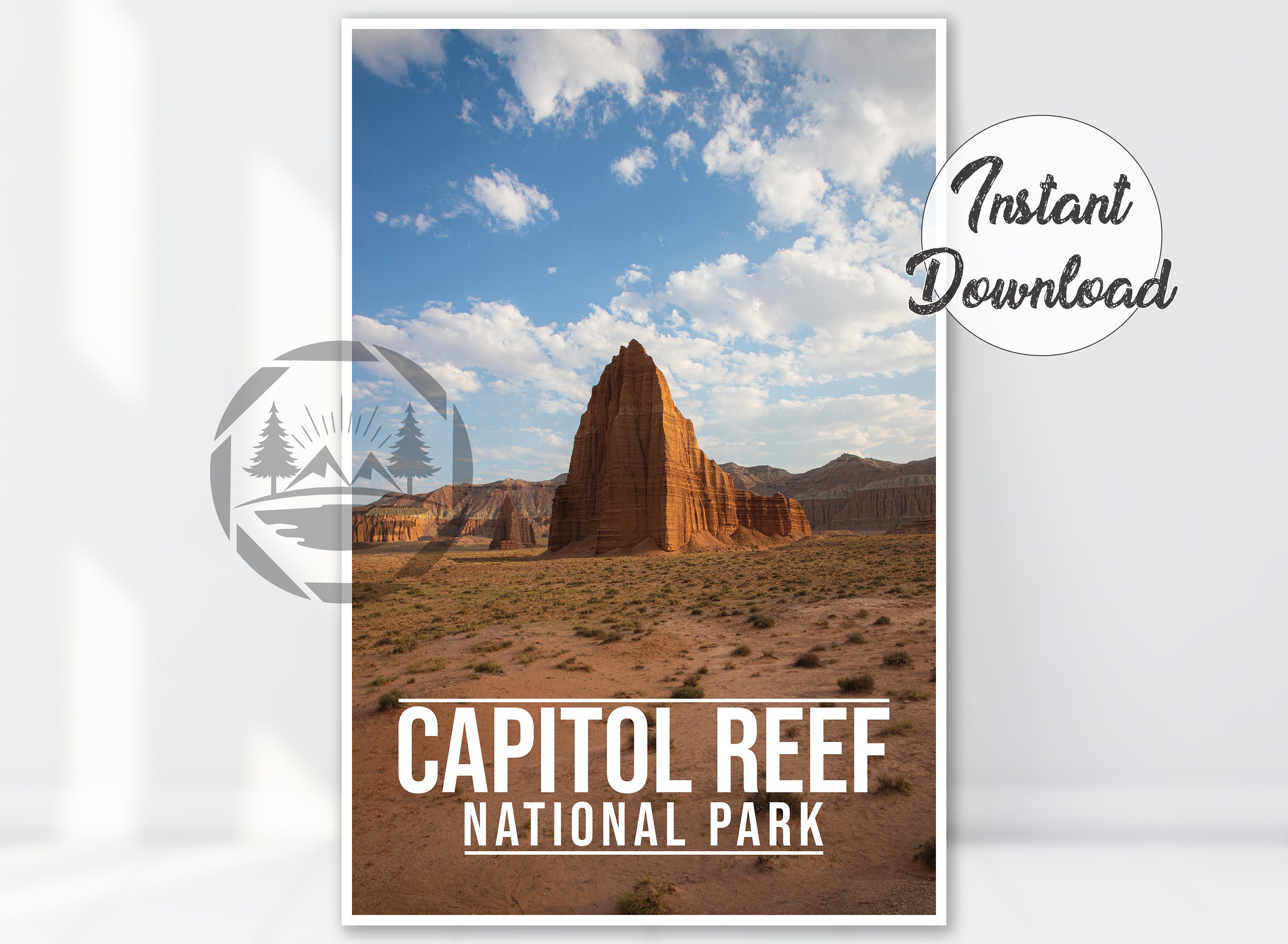 Capitol Reef Poster DIGITAL DOWNLOAD National Park Print - Etsy