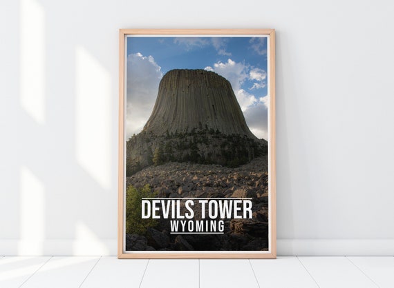 Digital Prints Devils Tower Print Wyoming Wall Art National Monument ...