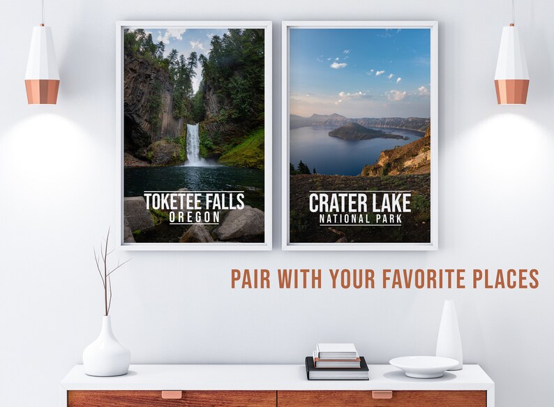 Toketee Falls Oregon Poster / Waterfall Wall Art / Oregon - Etsy