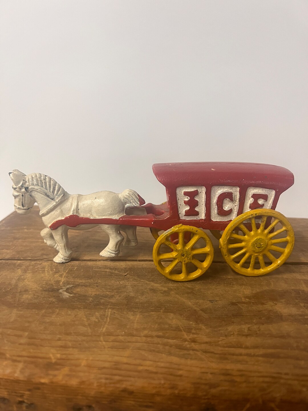 1970s-1980s Repro. Cast Iron Ice Wagon - Etsy