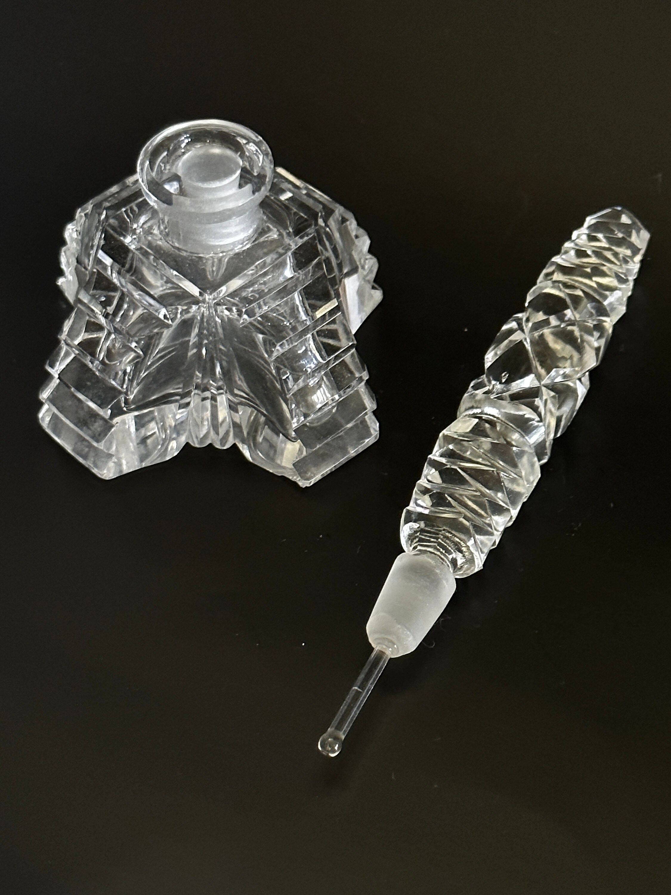 Vintage Bohemian Czech Crystal Perfume Bottle - Etsy