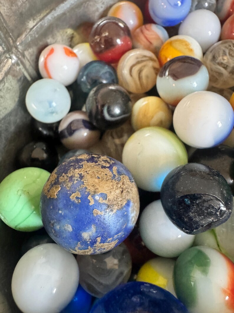 Lot of Vintage/antique Glass Marbles - Etsy