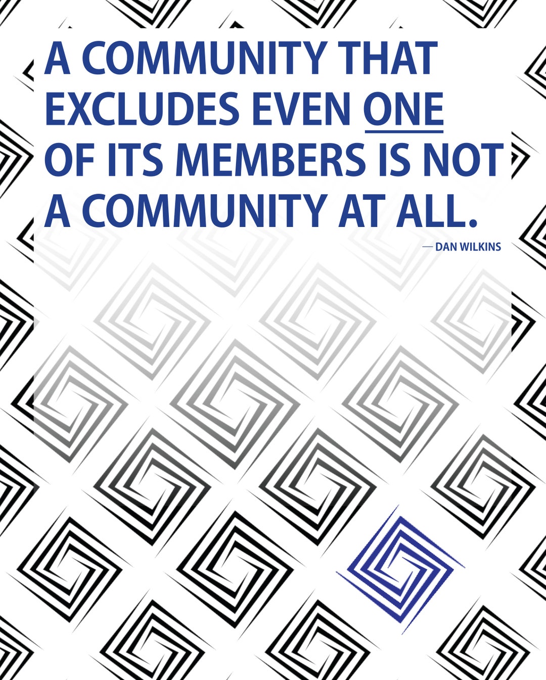 Inclusive Community Quote Poster - Inspirational Wall Art for Unity and ...