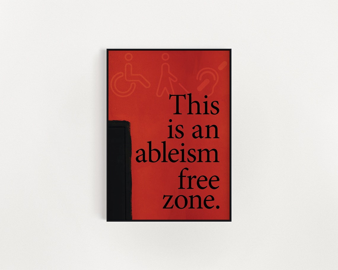 Ableism Free Poster Disability Poster Disabled Art - Etsy