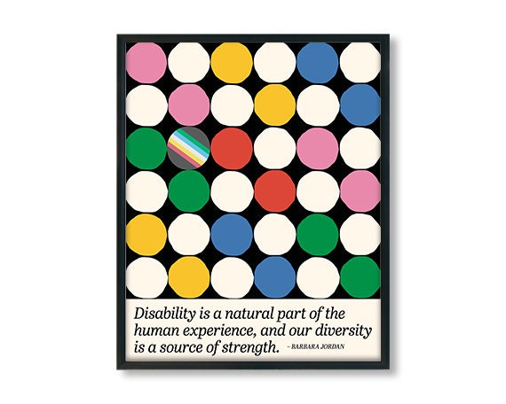Disability Pride Flag Poster: Diversity & Inclusion Art - Etsy