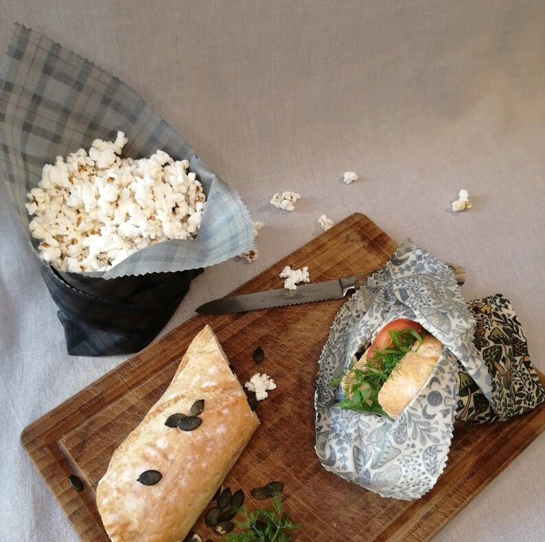 Beeswax /soy Waxvegan Food Wraps. Eco Friendly, Biodegradable, Reusable ...