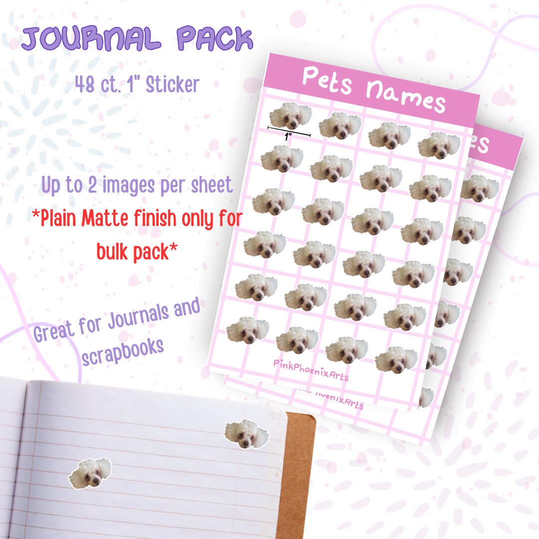 Custom Stickers Personalized Pet Sticker Vinyl Water Resistant Photo ...