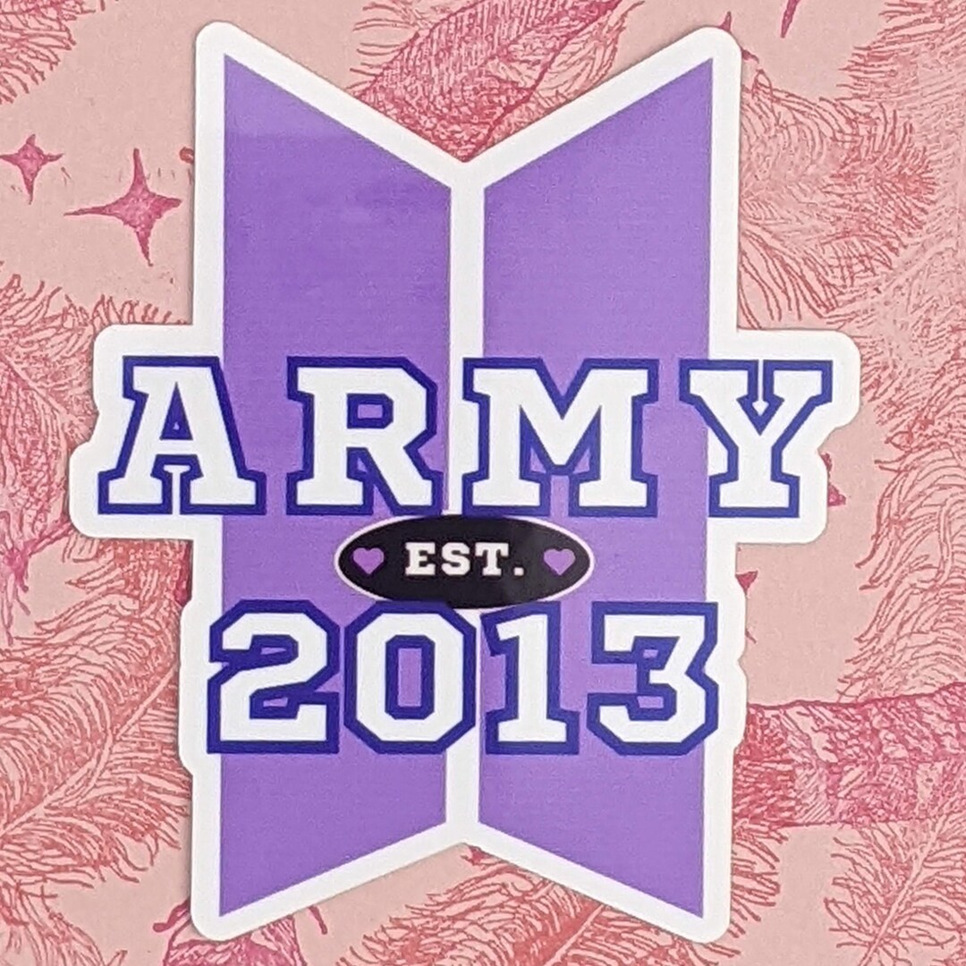 BTS ARMY Varsity Style - Customizable Vinyl Sticker for Planner ...