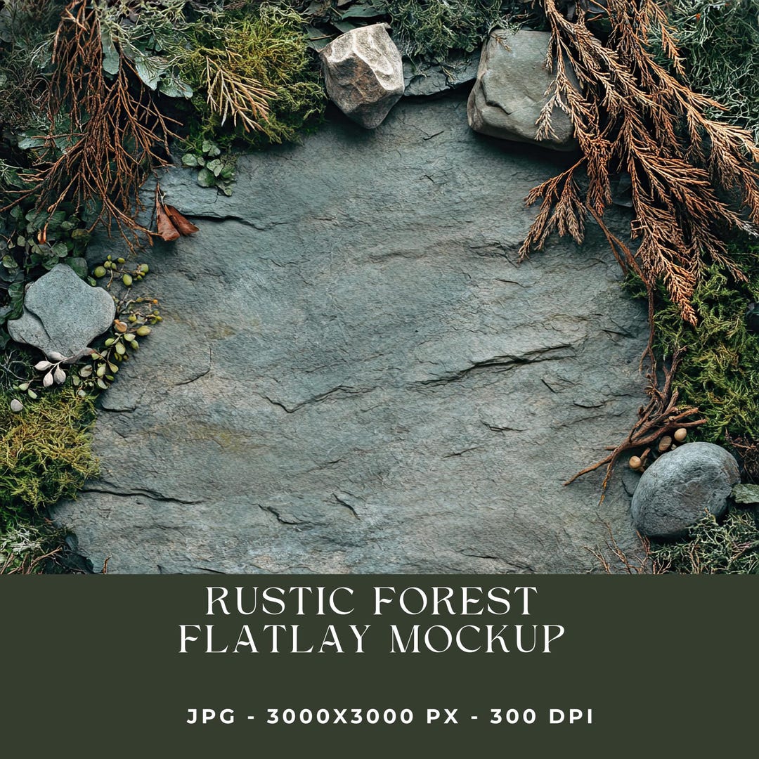 Forest Flatlay Background, Rustic Flat Lay, Forest Mockup Image ...