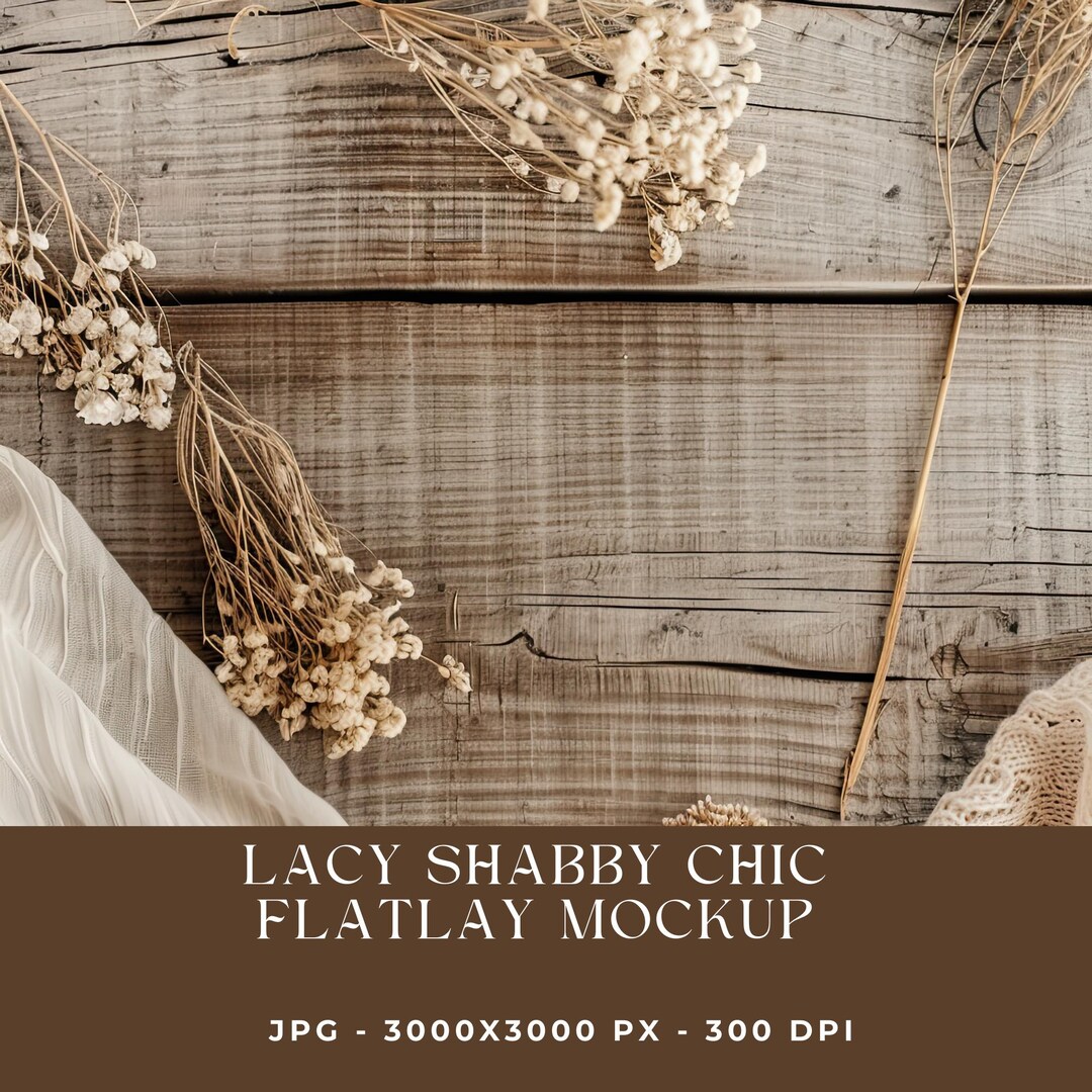Shabby Chic Flatlay Background, Rustic Flat Lay, Vintage Mockup Image ...