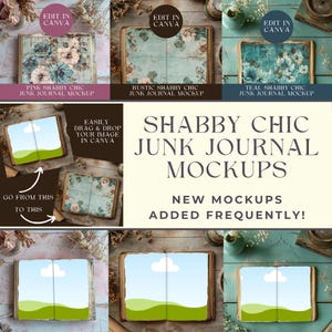 Whole Shop Bundle, Junk Journal Mockup Canva, Drag and Drop Mockup ...