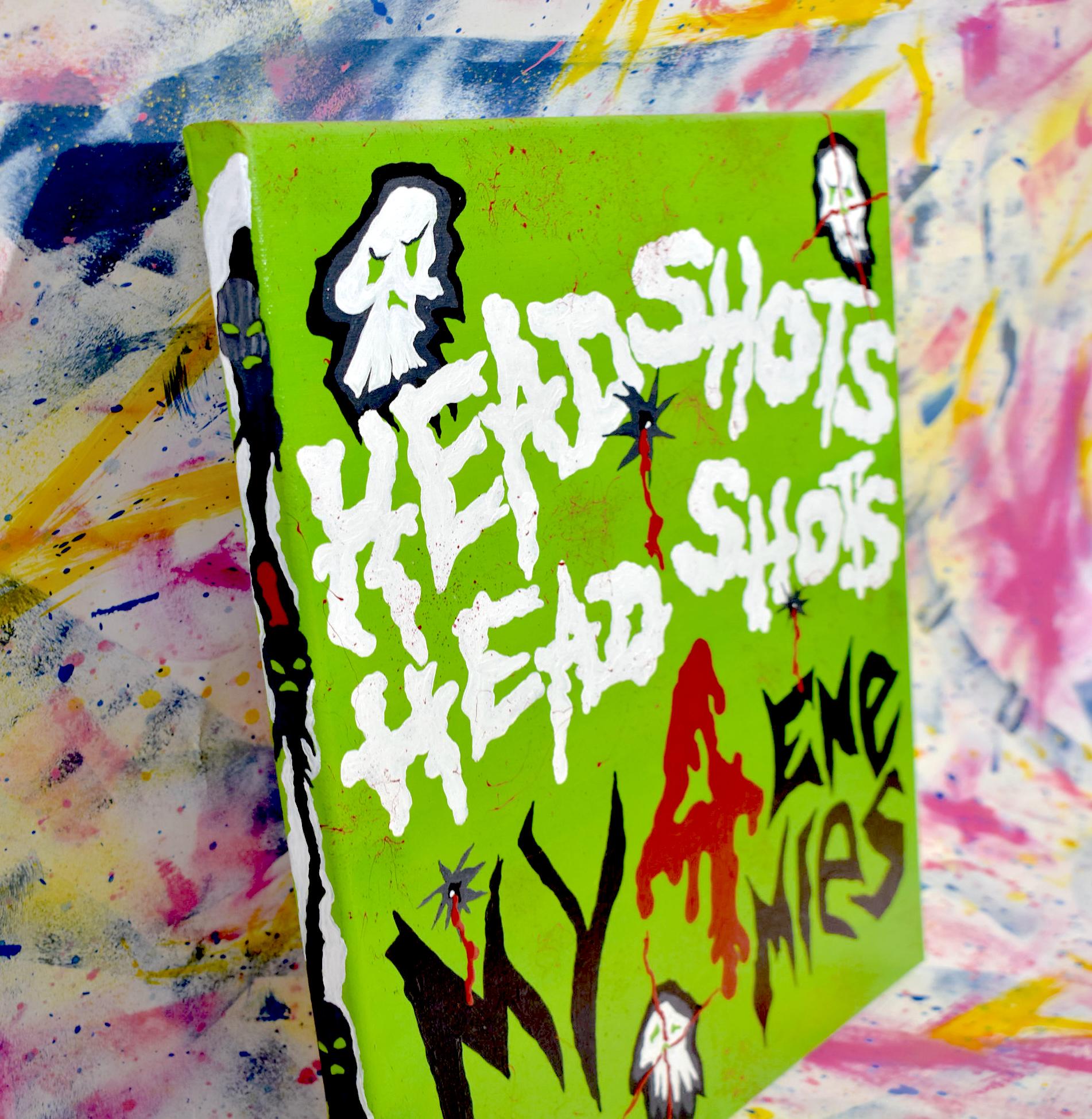 Headshots 4 My Enemies Skull Slime Blood | Rapper Future Custom Art ...