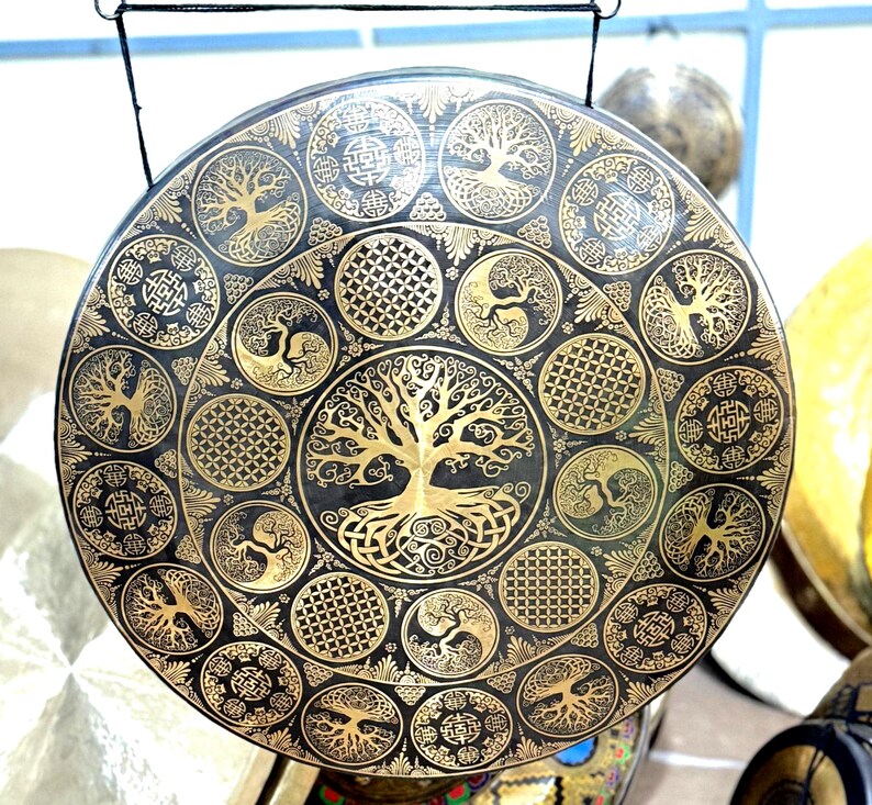 Tibetan Tree of Life Gong | Sound Healing, Yoga Meditation - Etsy