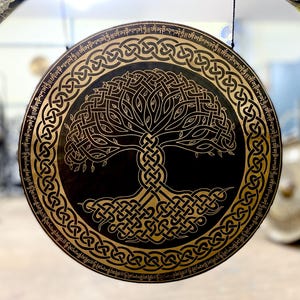 50 to 100 Cm Tree of Life With Mantra Etching Tibetan Gong-fancy Design ...