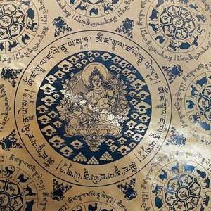 Ancient Goddess Surrounded by Natural Creatures and Auspicious Symbols ...