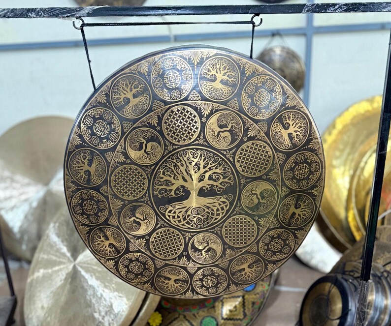 Tibetan Tree of Life Gong | Sound Healing, Yoga Meditation - Etsy