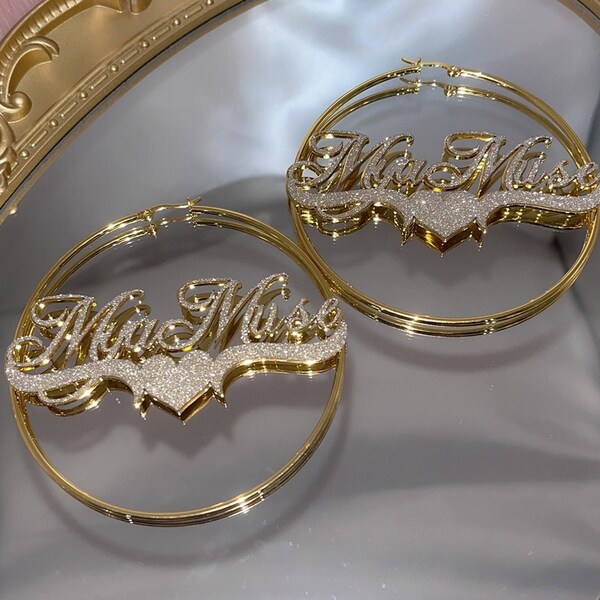 Custom Hoop Earrings - Etsy