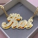 Custom 3D Name Necklace, Nameplate Necklace, Double Plated Name ...