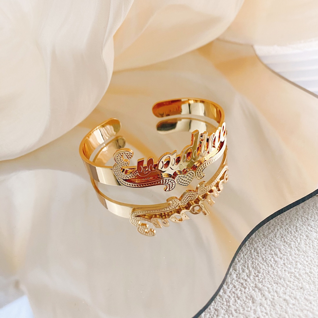 Custom Name Bangle,nameplate Bangle,personalized Bangle Bracelet,3d ...