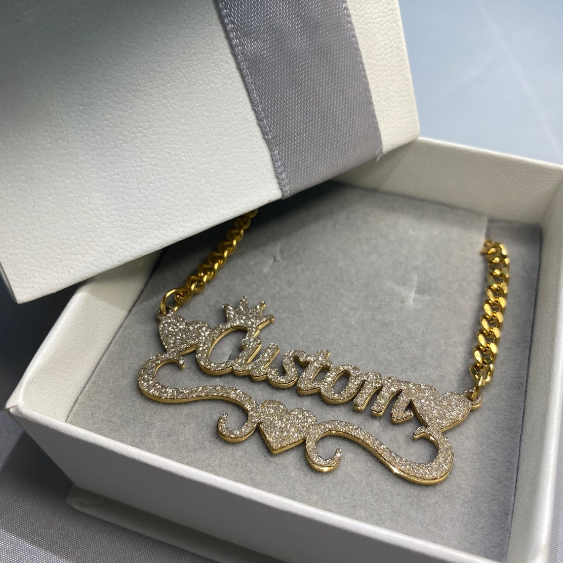 Bling Name Necklace - Custom Name Necklace - Personalized Name Necklace ...
