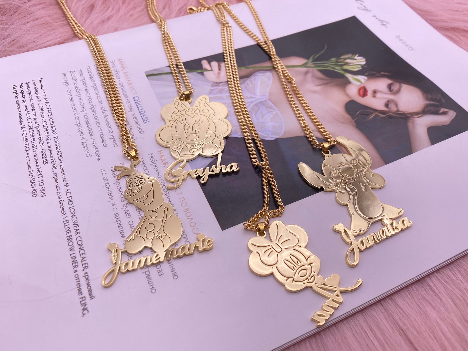 Personalized Cartoon Character Name Necklace Kids Necklace - Etsy