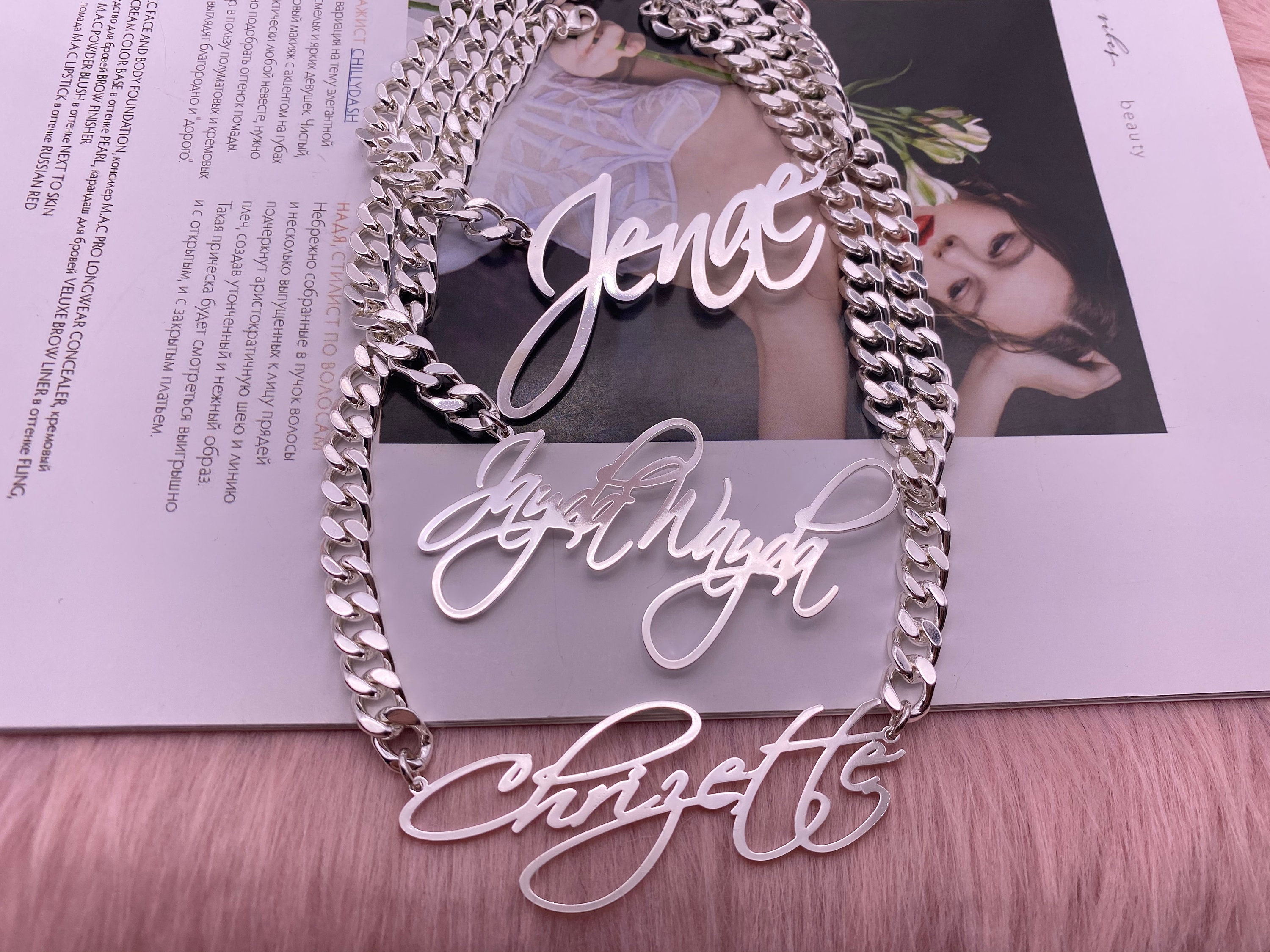 Custom 8mm Thick Cuban Chain Name Necklace Name Necklace | Etsy