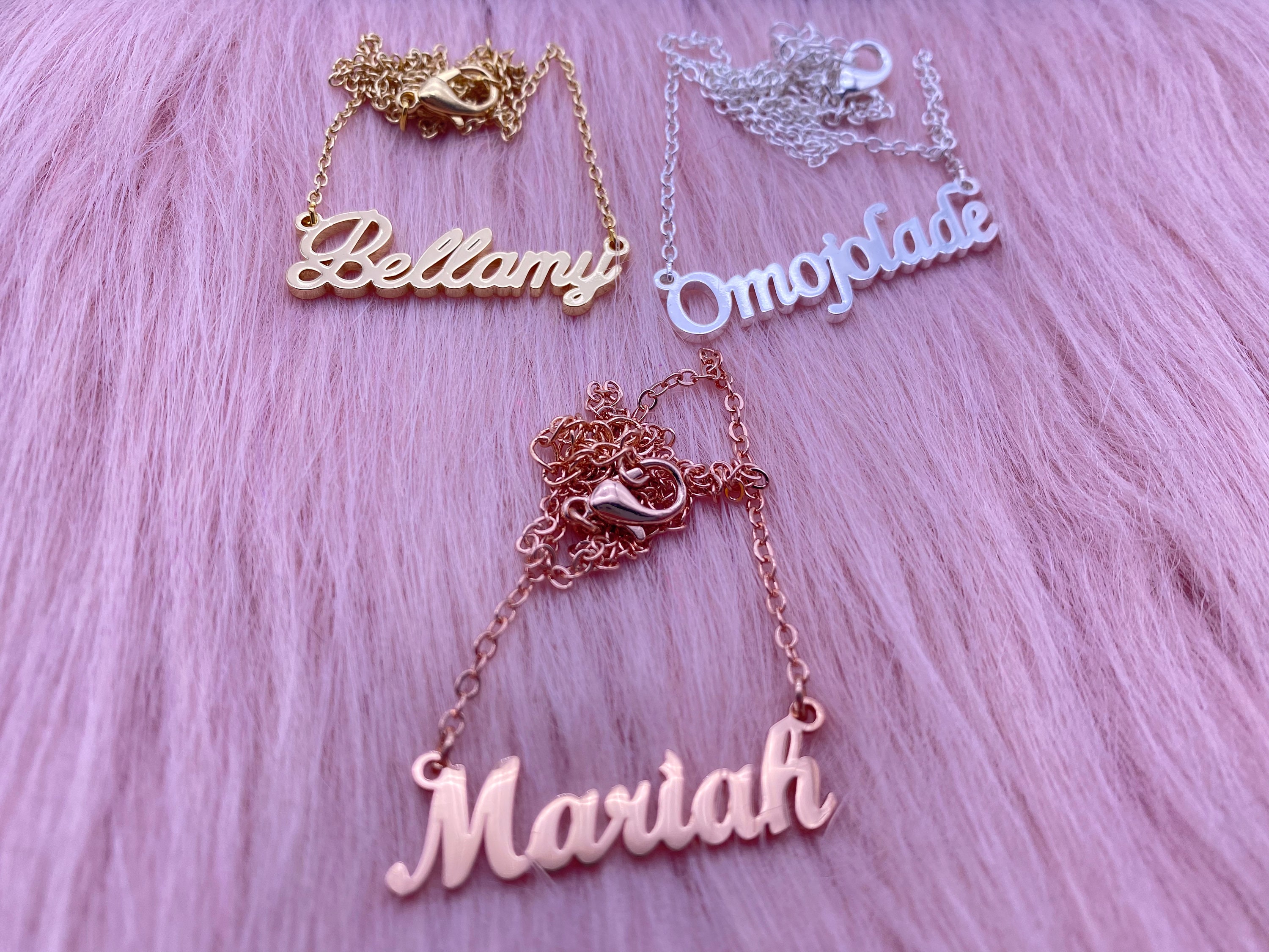 Baby Name Necklace Custom Name Necklace Kids Name Necklace - Etsy