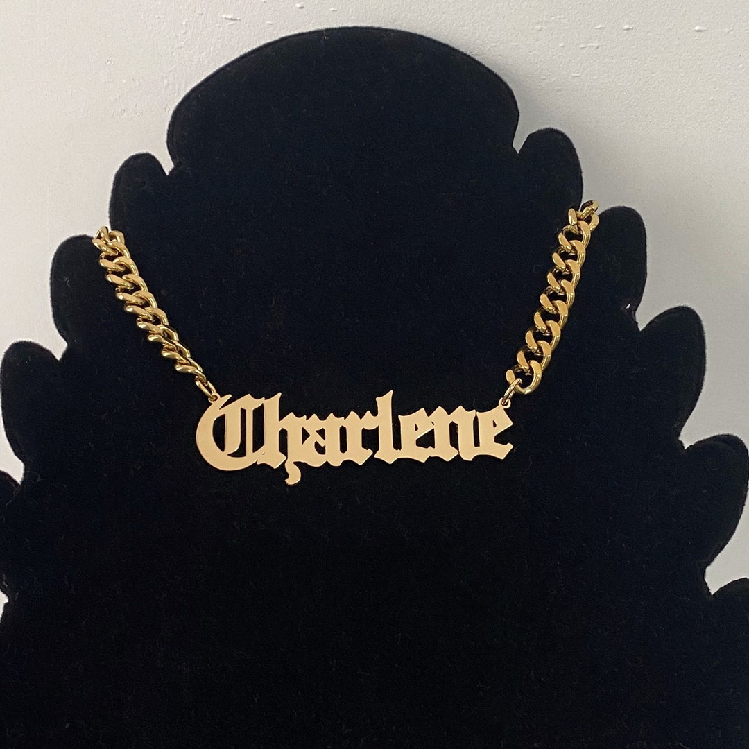 Custom 8MM Thick Cuban Name Necklace,letter Name Necklace,initial Name ...