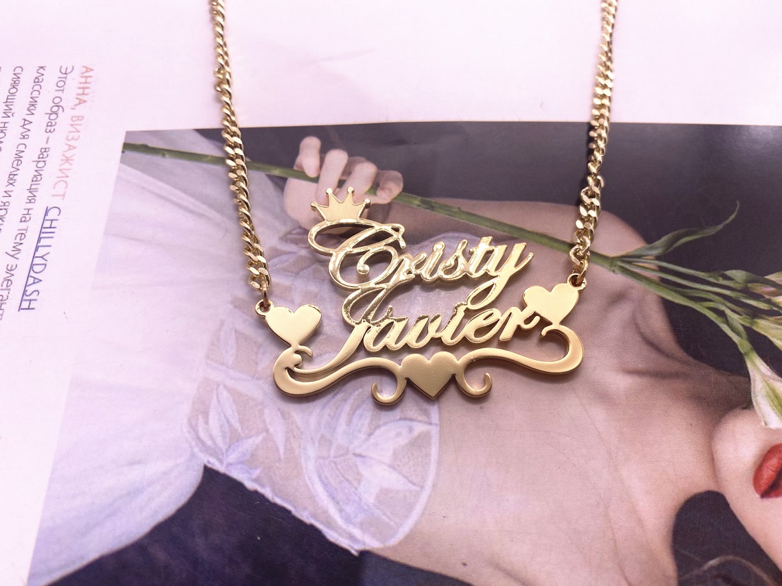 Dainty Name Necklace Name Necklace Gold Custom Name | Etsy