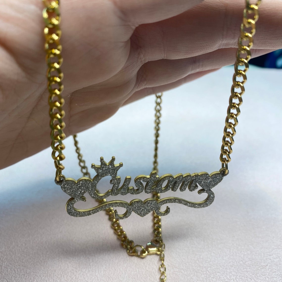 Bling Name Necklace - Custom Name Necklace - Personalized Name Necklace ...