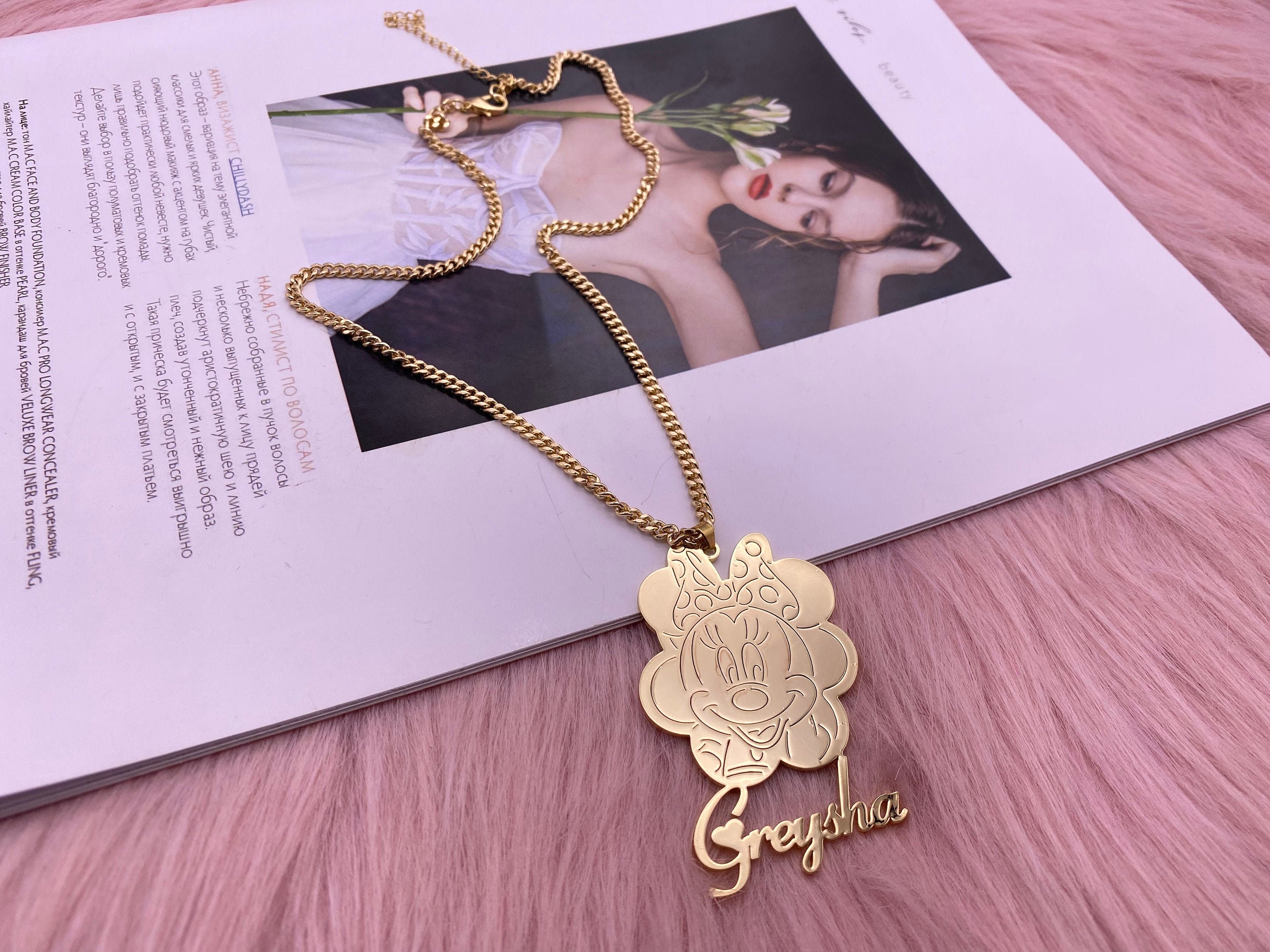 Personalized Cartoon Character Name Necklace, Kids Necklace Gift ...