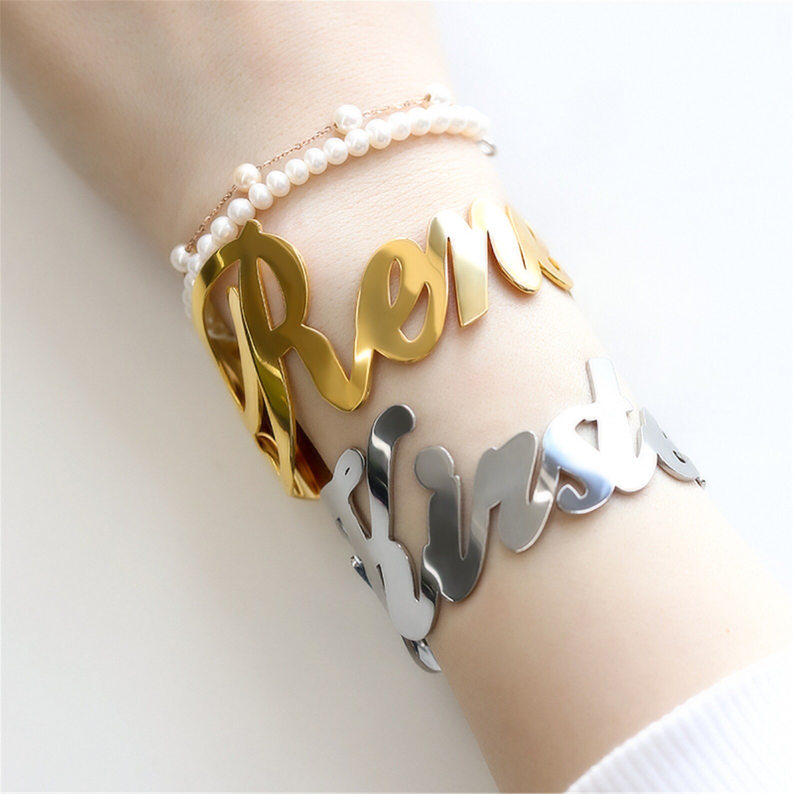 Custom Name Bangle Name Cuff Bangle Gold Name Bangle Cuff - Etsy