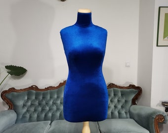 Handmade Black Velvet Female Mannequin Torso Paper Mache | Etsy