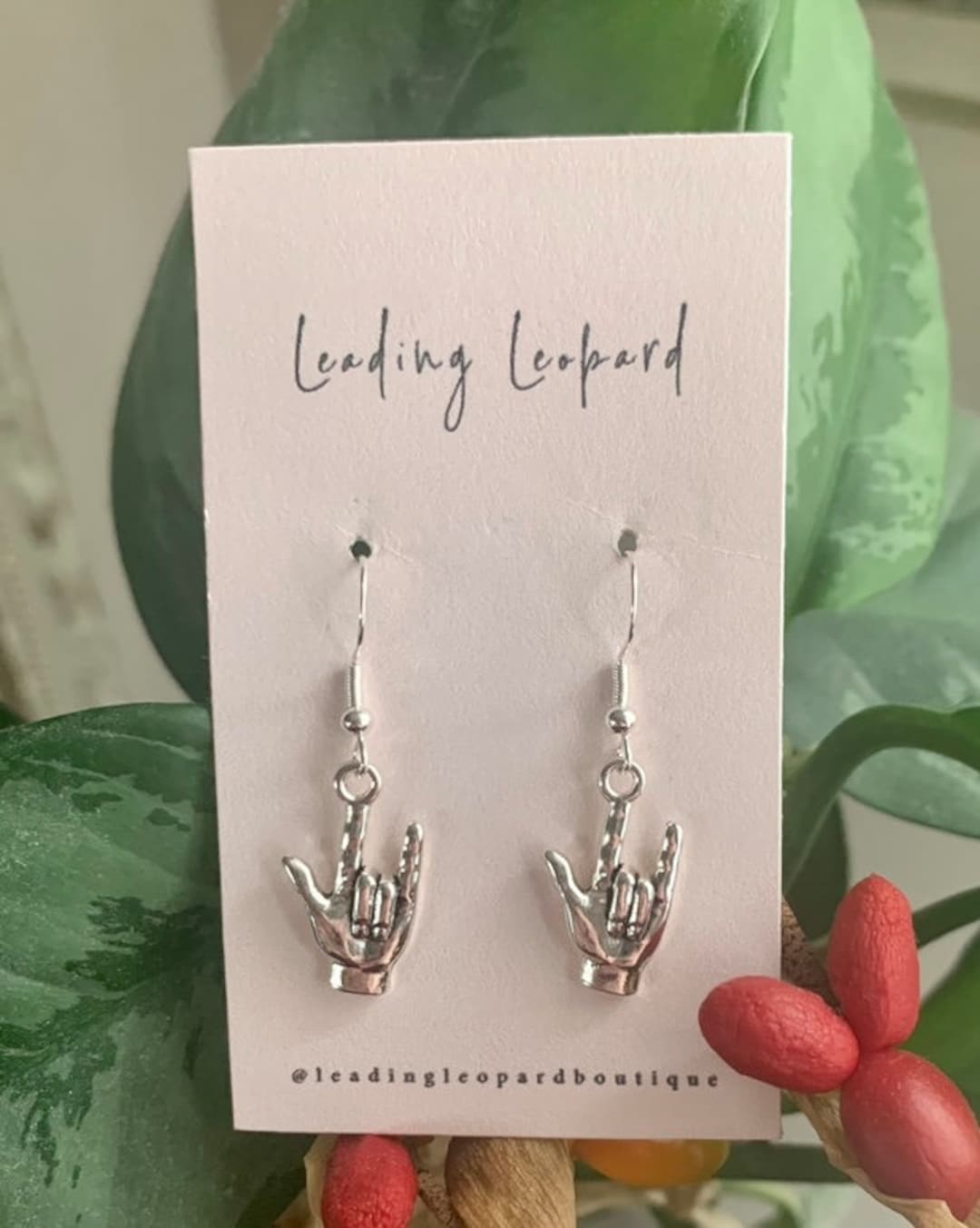 I Love You Earrings, Hand Symbol, ASL, Sign Language, Rock N Roll, Love ...