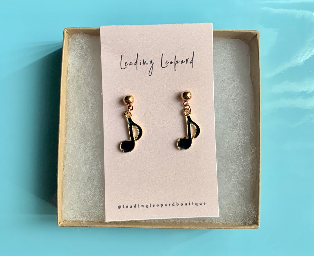 Music Note Earrings, Quaver Earrings, Gift for Music Lover, Music ...