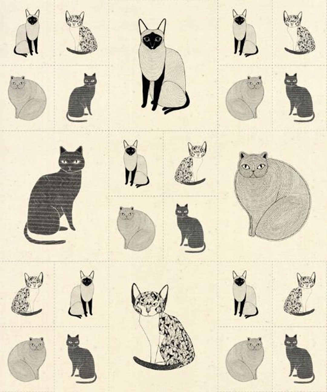 Cat Nip by Gingiber Zest for Your Nest for Moda Panel 100% - Etsy
