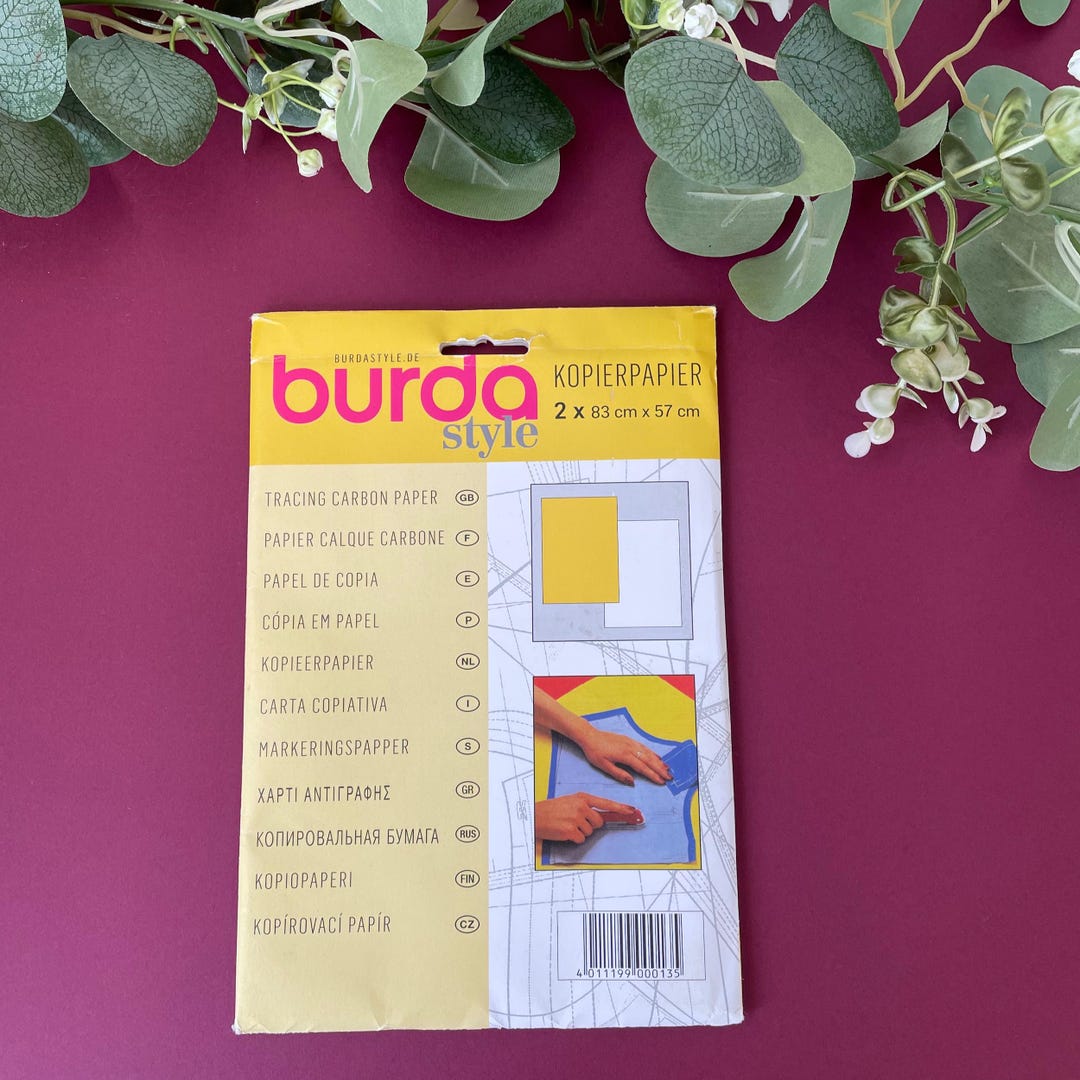 Burda Tracing Carbon Paper 2 Sheets Yellow and White - Etsy